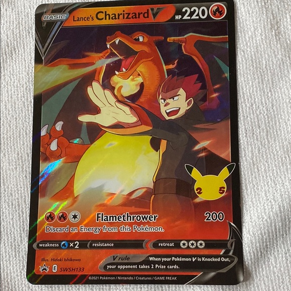 Pokemon | Toys | Lances Charizard V Pokmon Card Jumbo Card New | Poshmark